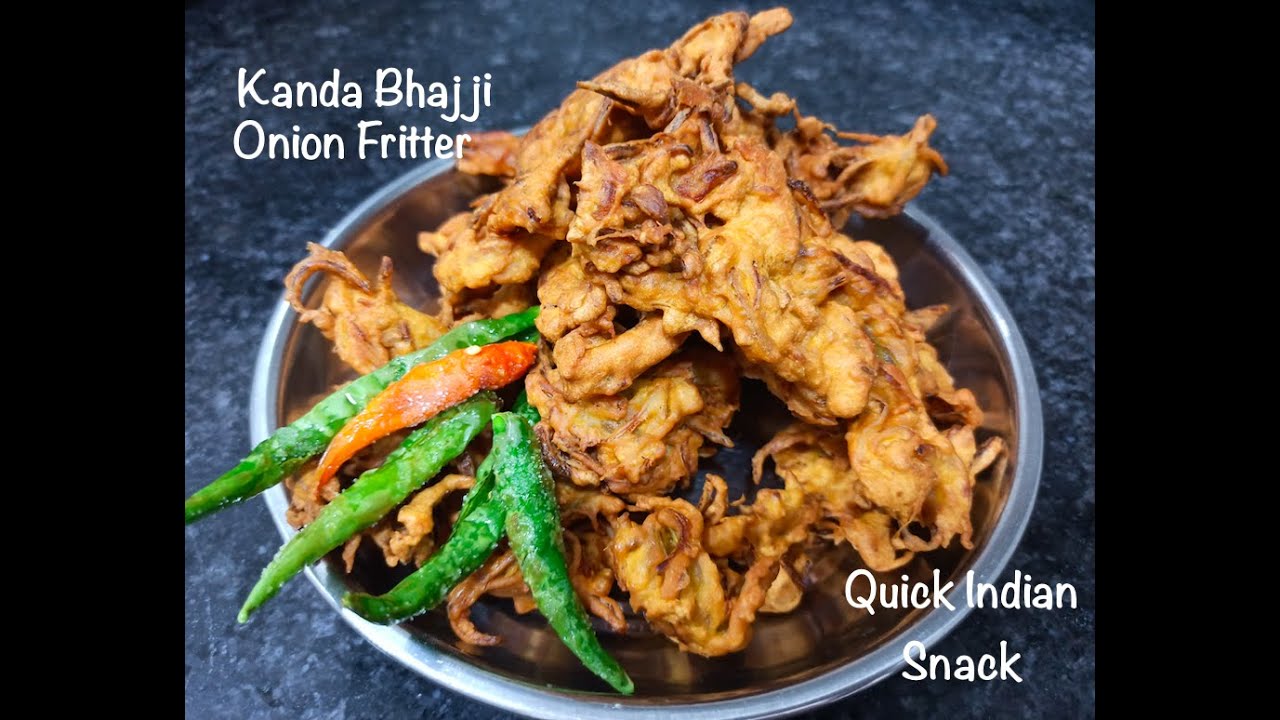 Kanda Bhajji recipe | Crispy Onion Fritters | Indian Snack with gram ...