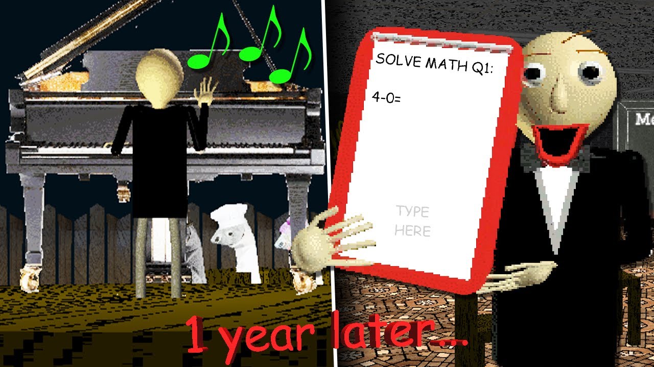 BALDI'S FANCY RESTAURANT!! HE CAN PLAY THE PIANO!! 1 year later ...