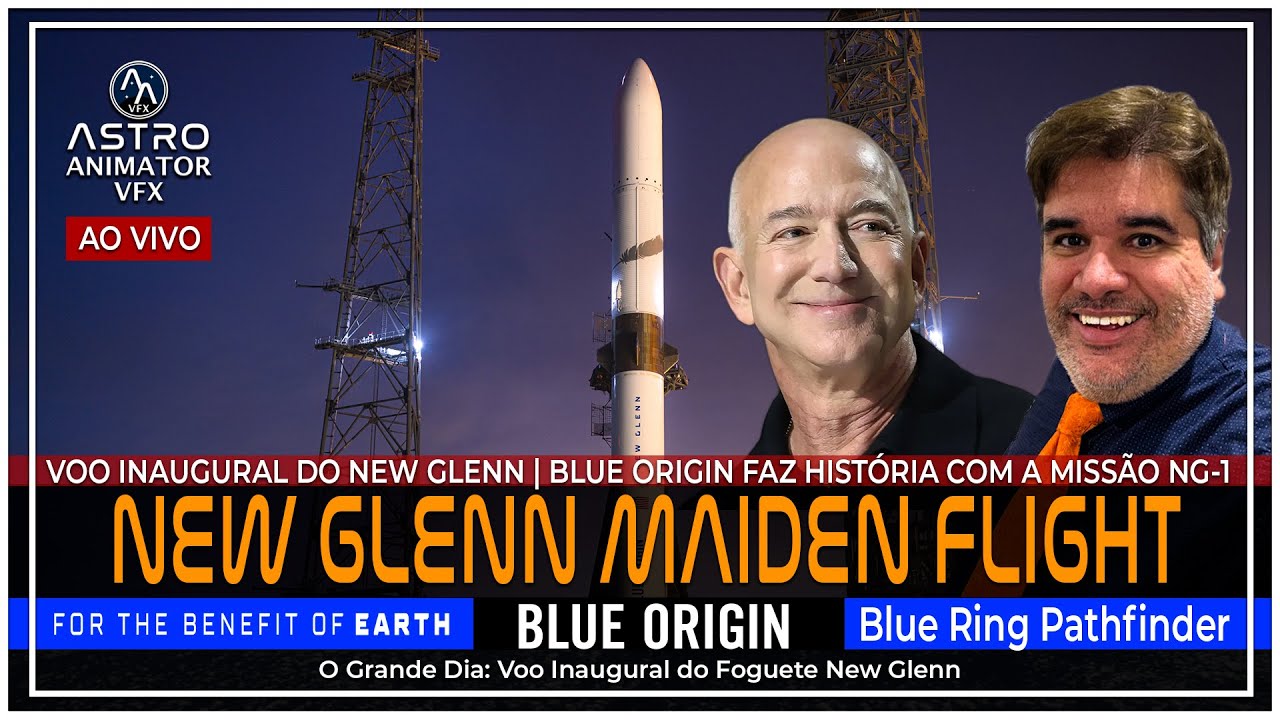 🔴AO VIVO: Voo Inaugural do New Glenn | Blue Origin Faz História com a ...