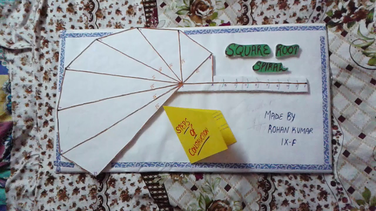 Creative ideas to make (mathematics)3D model of sqare root sriral for ...