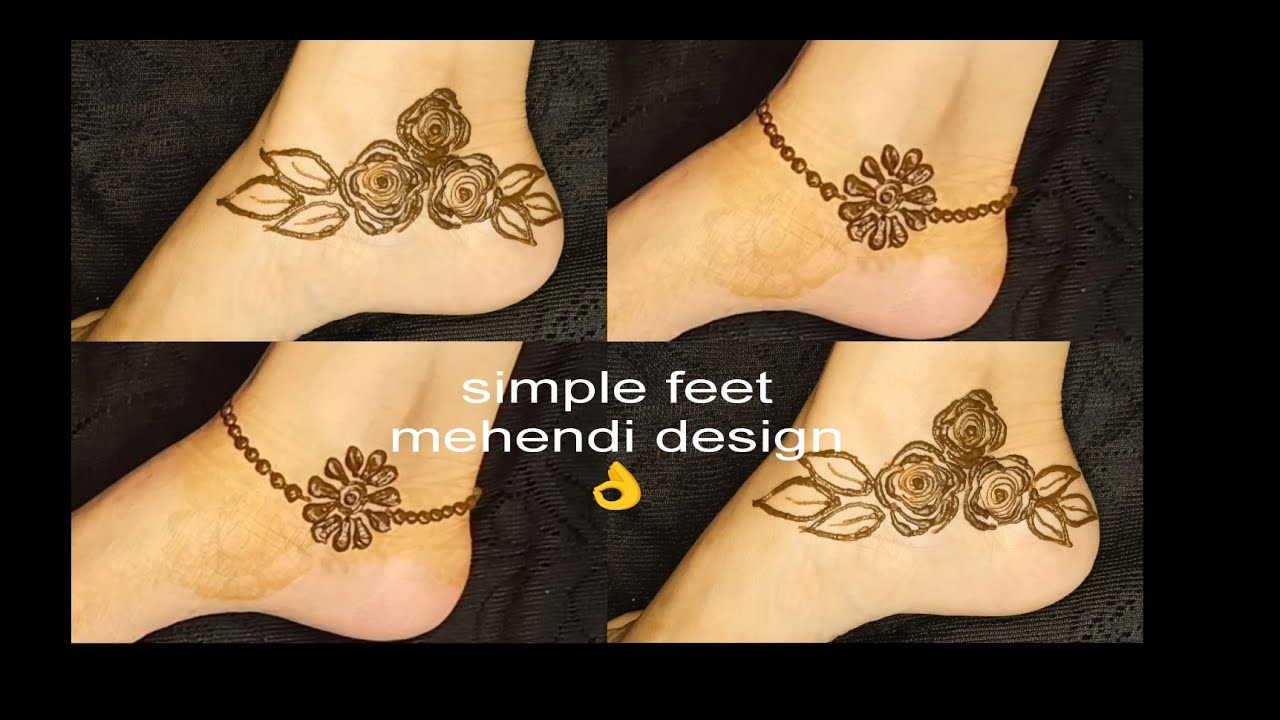 Simple feet mehendi design | Very easy feet mehendi design | Soni ...