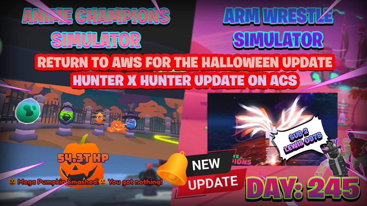 🔴[LIVE] RETURN TO AWS FOR HALLOWEEN UPDATE? (DAY 245) - ANIME CHAMPIONS ...
