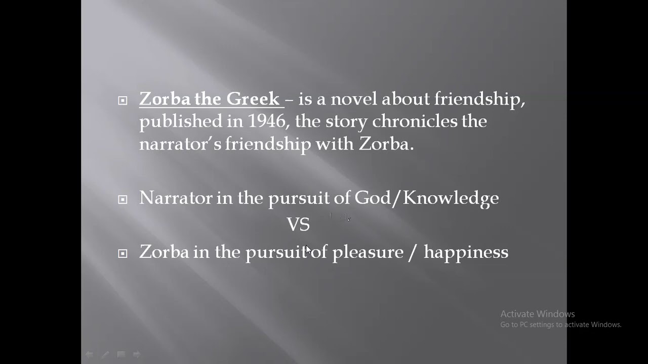 Kazantzakis - Zorba the Greek - Introduction - YouTube
