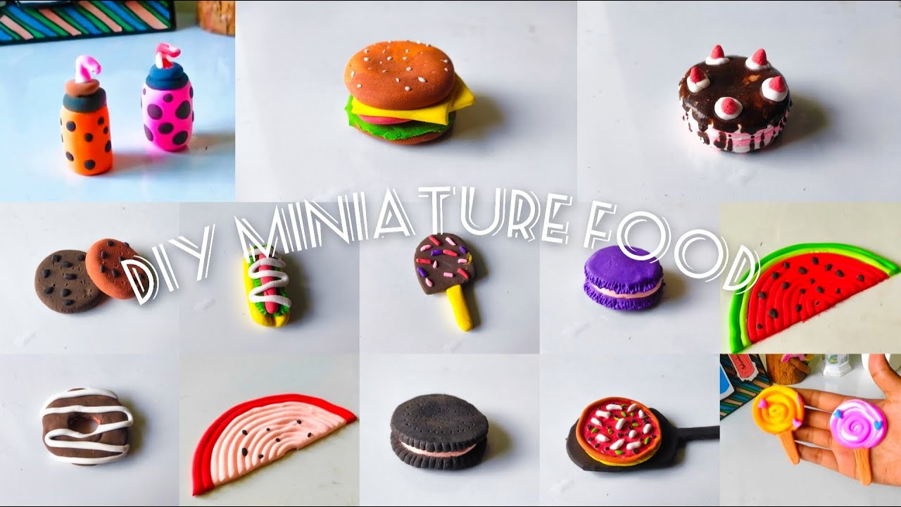 How to Make Realistic Miniature Food Using Super Clay | Easy DIY Crafts ...