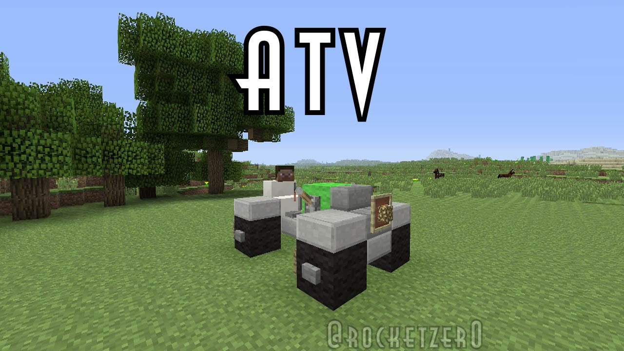 Minecraft Vehicle Tutorial - ATV - YouTube