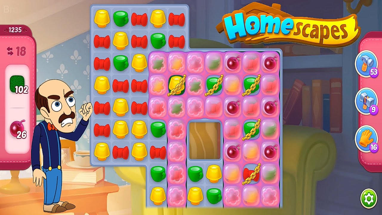 Homescapes - Level 1235 Super Hard Level Gameplay Walkthrough - New ...
