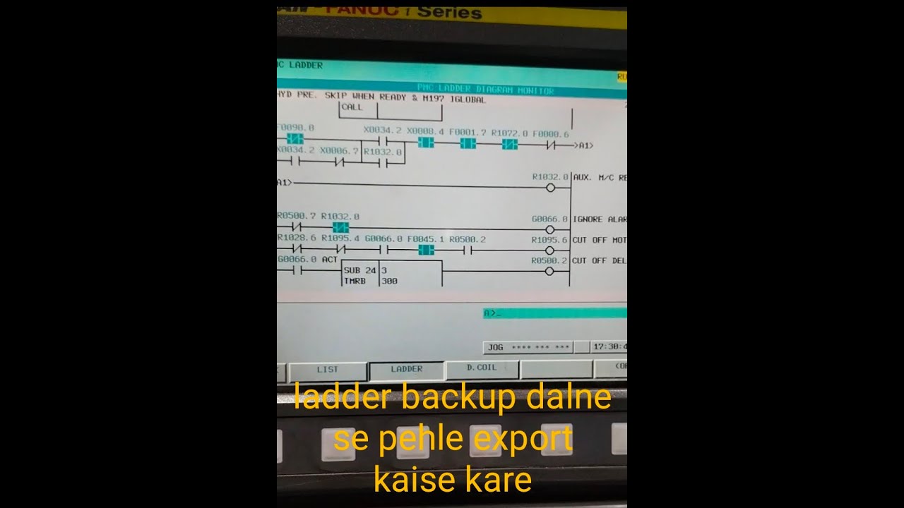#fanuc control me ladder backup dalne se pehle export kaise kare - YouTube