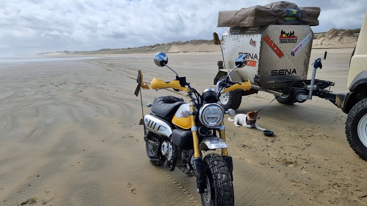 Motorcycle Adventure Ride Trailer, on a Honda Monkey Bike - Just A Fish ...
