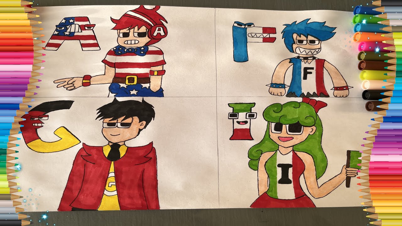 How to draw Alphabet lore Human / Alphabet lore Country/ /BEAUZ ...