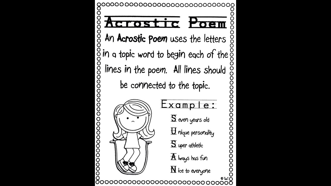 Acrostic Poem By Ms. Johnson - YouTube