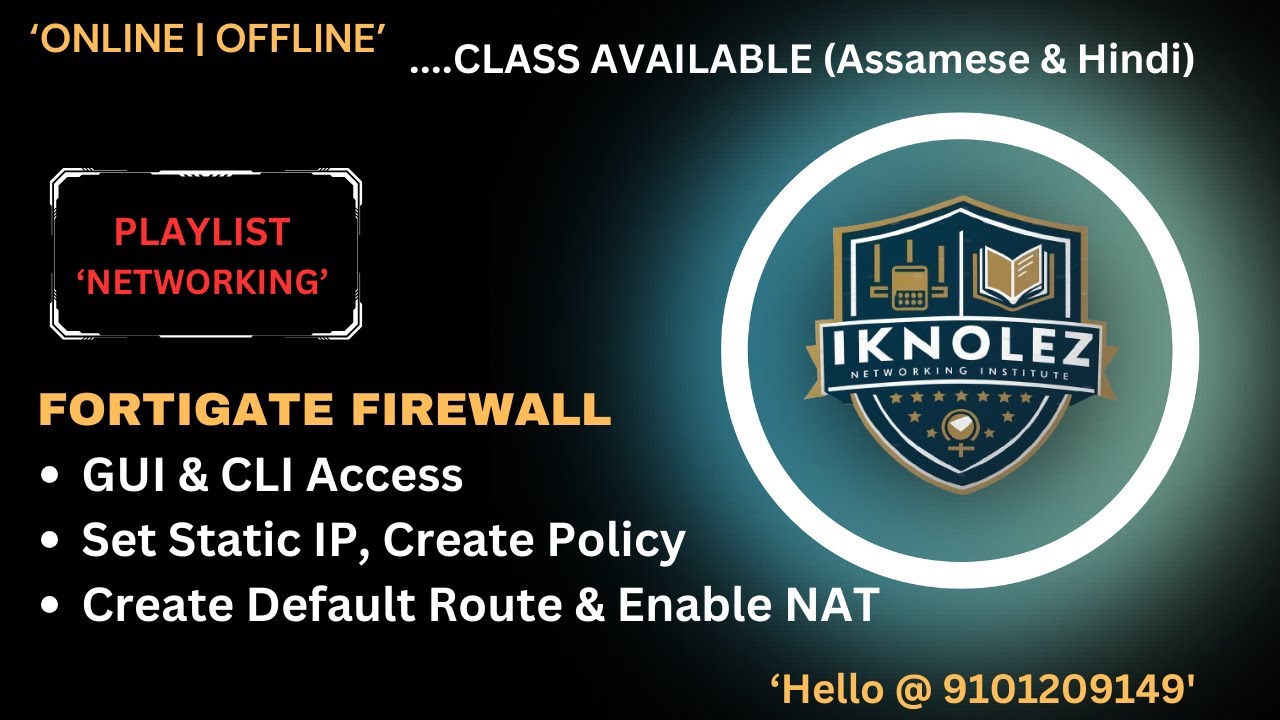 Video 1 : Fortigate Firewall GUI & CLI Access, Configuration of ...