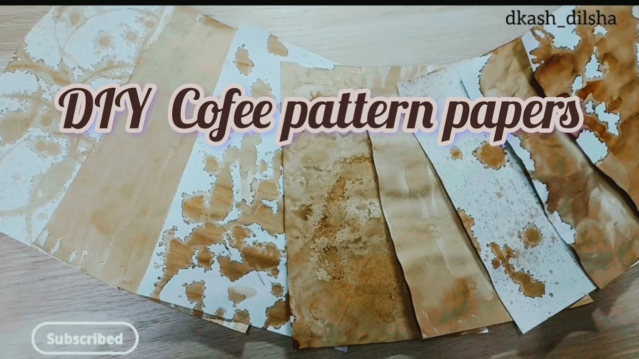 How to make your own pattern paper coffee | cofee papers | vintage ...