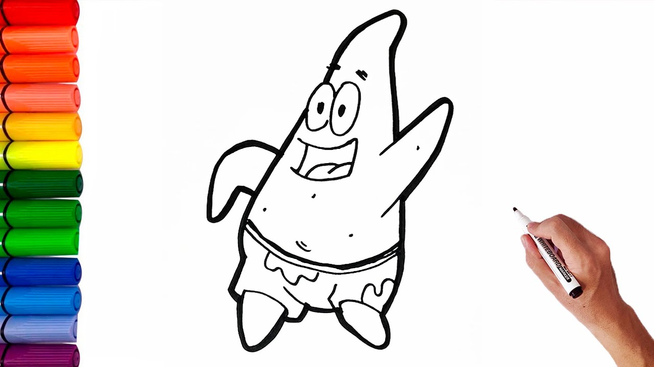Draw and Color Patrick from Spongebob | Learn How to draw Patrick ...