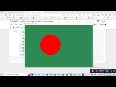 flag of Bangladesh || Python turtle library || Python for beginners #poojapatel #chiki1601 - YouTube