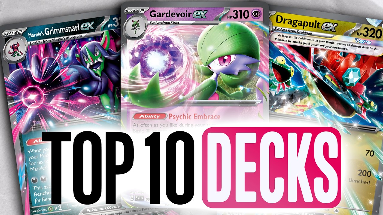 TOP 10 Pokemon TCG decks with decklists! - YouTube