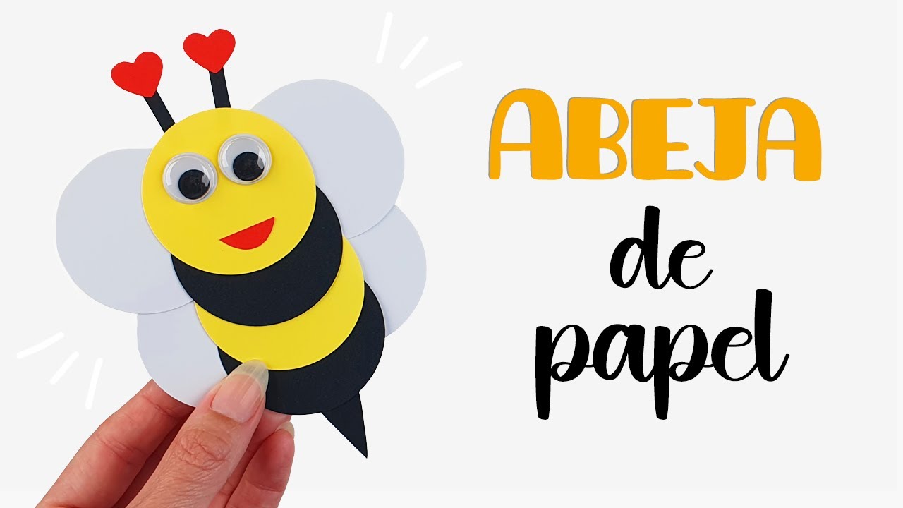 CÓMO HACER una ABEJA de PAPEL - YouTube