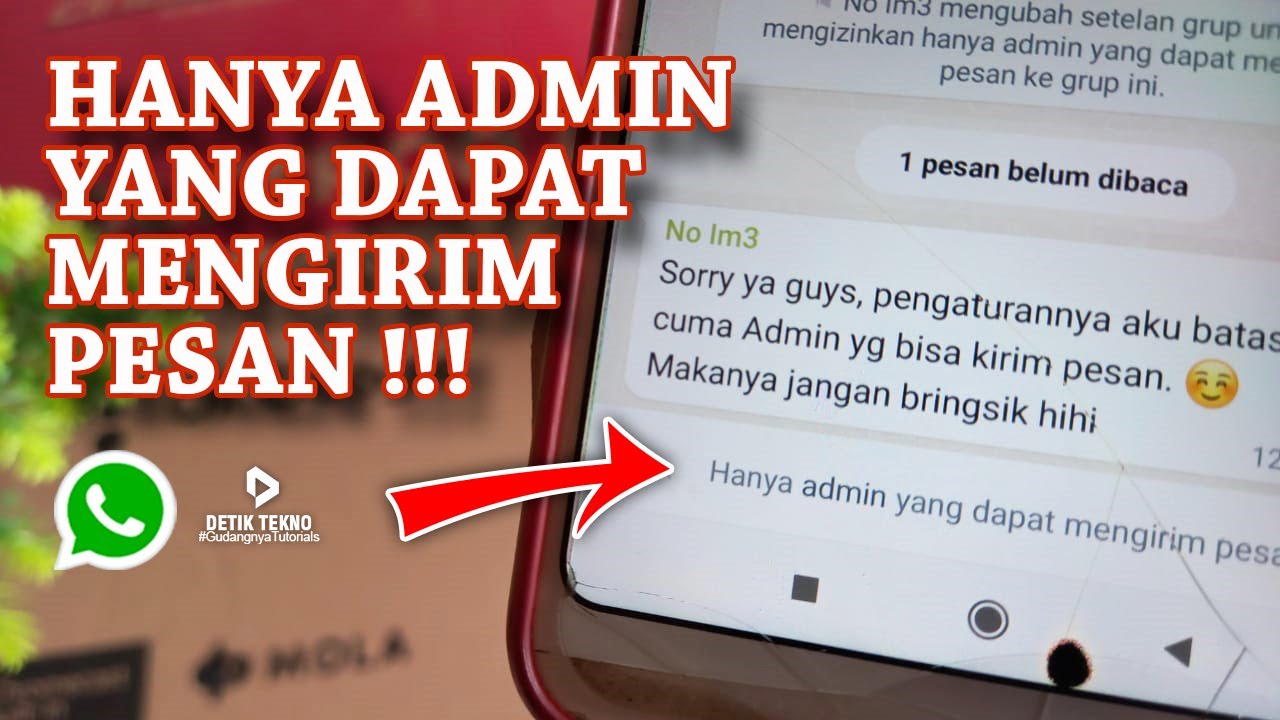 Cara Membuat Grup Wa hanya Admin yang Bisa Chat - YouTube
