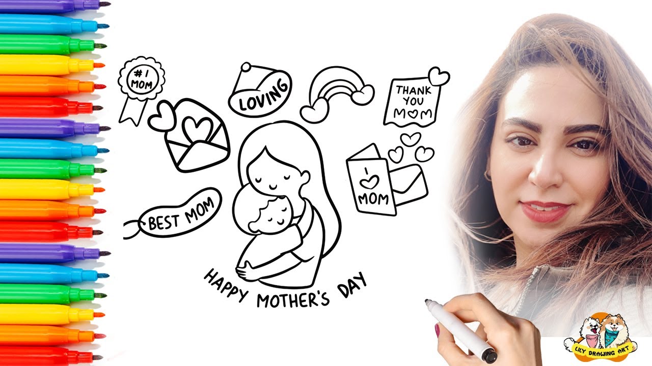 Happy Mother’s Day ️ | How to Draw a Lovely Card for Moms |Fast & Fun ...