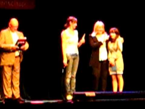 LISA accepting her 'Award' in the Casino @ Genk