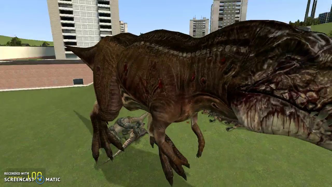 gmod t rex vs zackqooq - YouTube