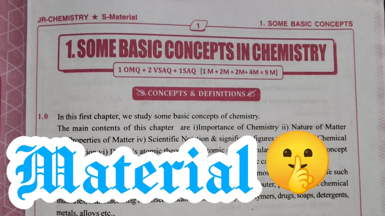 Inter 1st year chemistry 1st chapter some basic concepts in chemistry ...