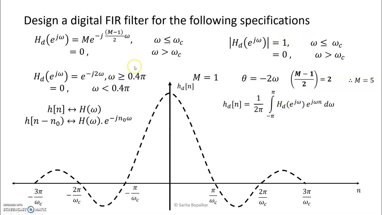 Design FIR filter by window method Example1 - YouTube