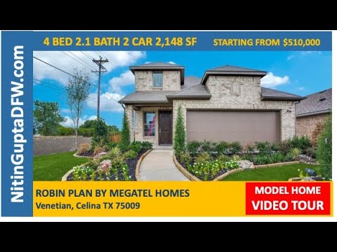 Venetian Lagoon in Celina TX Megatel Homes Robin Plan Tour | Celina New ...