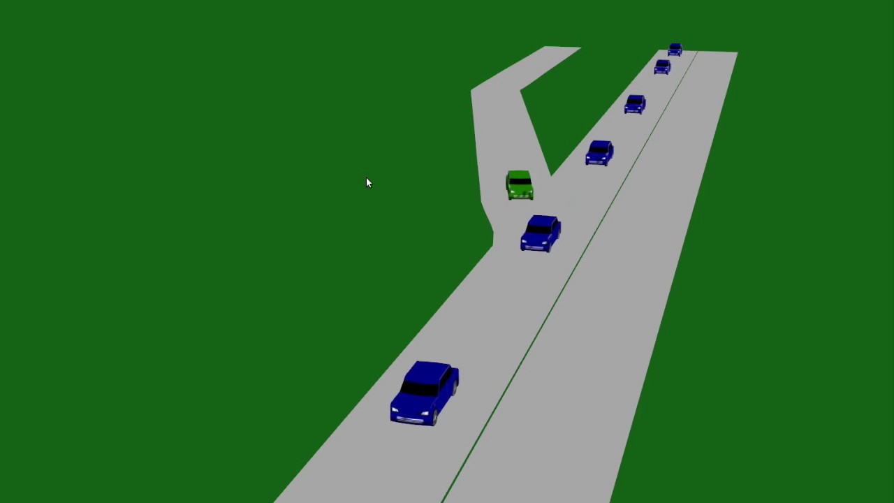 Autonomous Traffic Protocol for Merge (Homogeneous) - YouTube