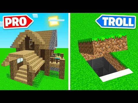 PRO BUILDER vs TROLL BUILDER In Minecraft! (hilarious) - YouTube