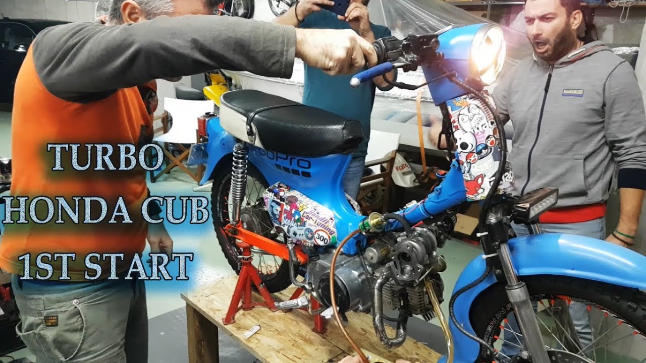 Turbo παπάκι Honda Cub - Πρώτη εκκίνηση - YouTube