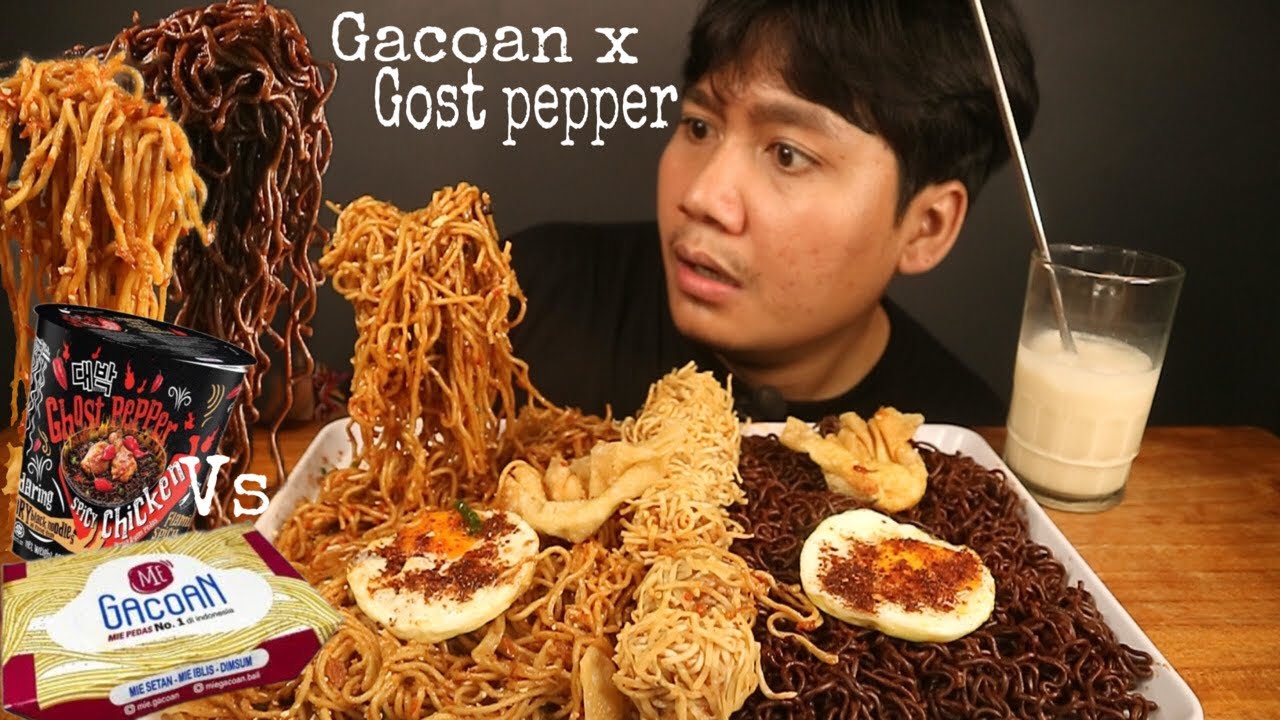 ADU MEKANIK!!! | ASMR MIE GACOAN LVL 8 X POP MIE GOST PEPPER PEDASNYA ...