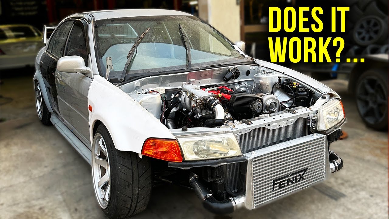 LANCER FWD TO RWD CONVERSION FIRST START! | PT24 - YouTube