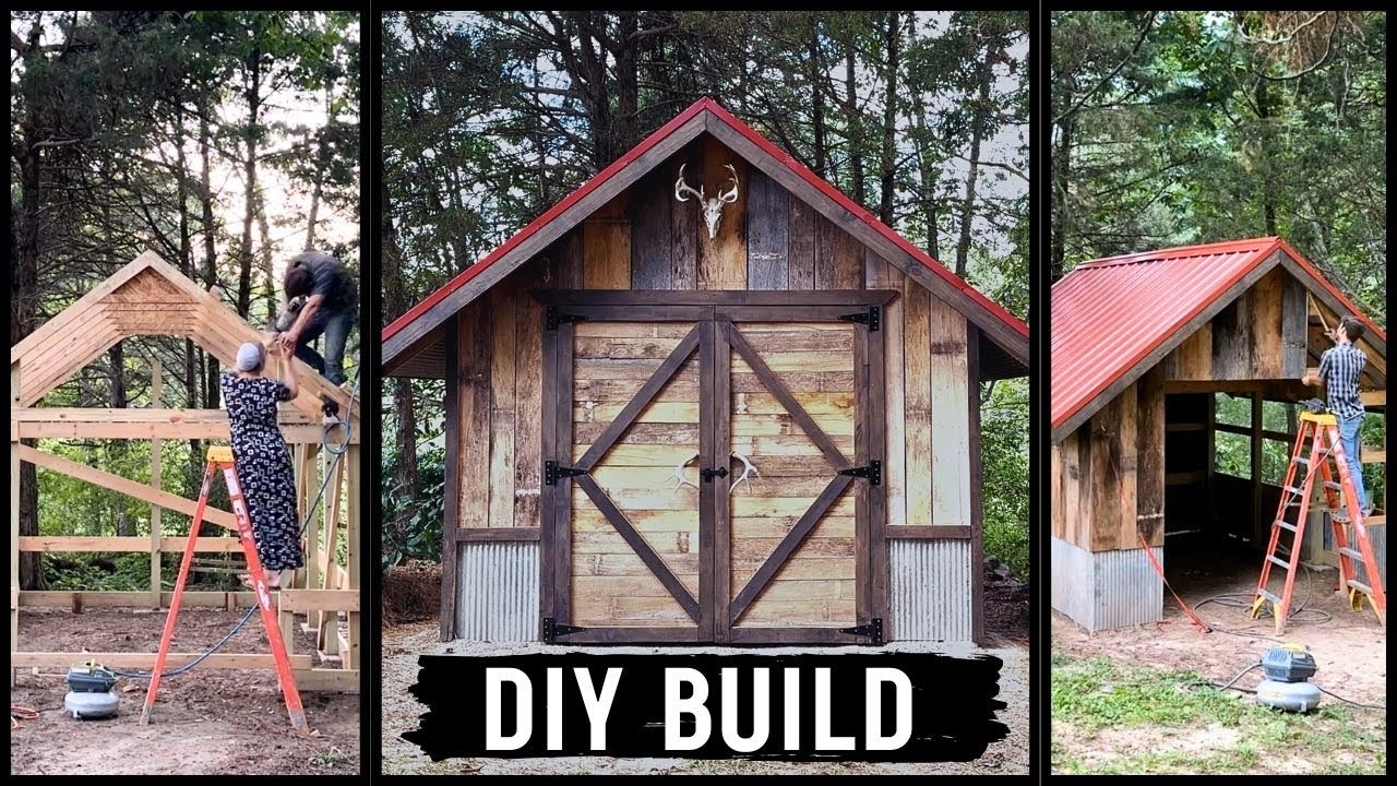 DIY RUSTIC MINI BARN BUILD TIMELAPSE - YouTube