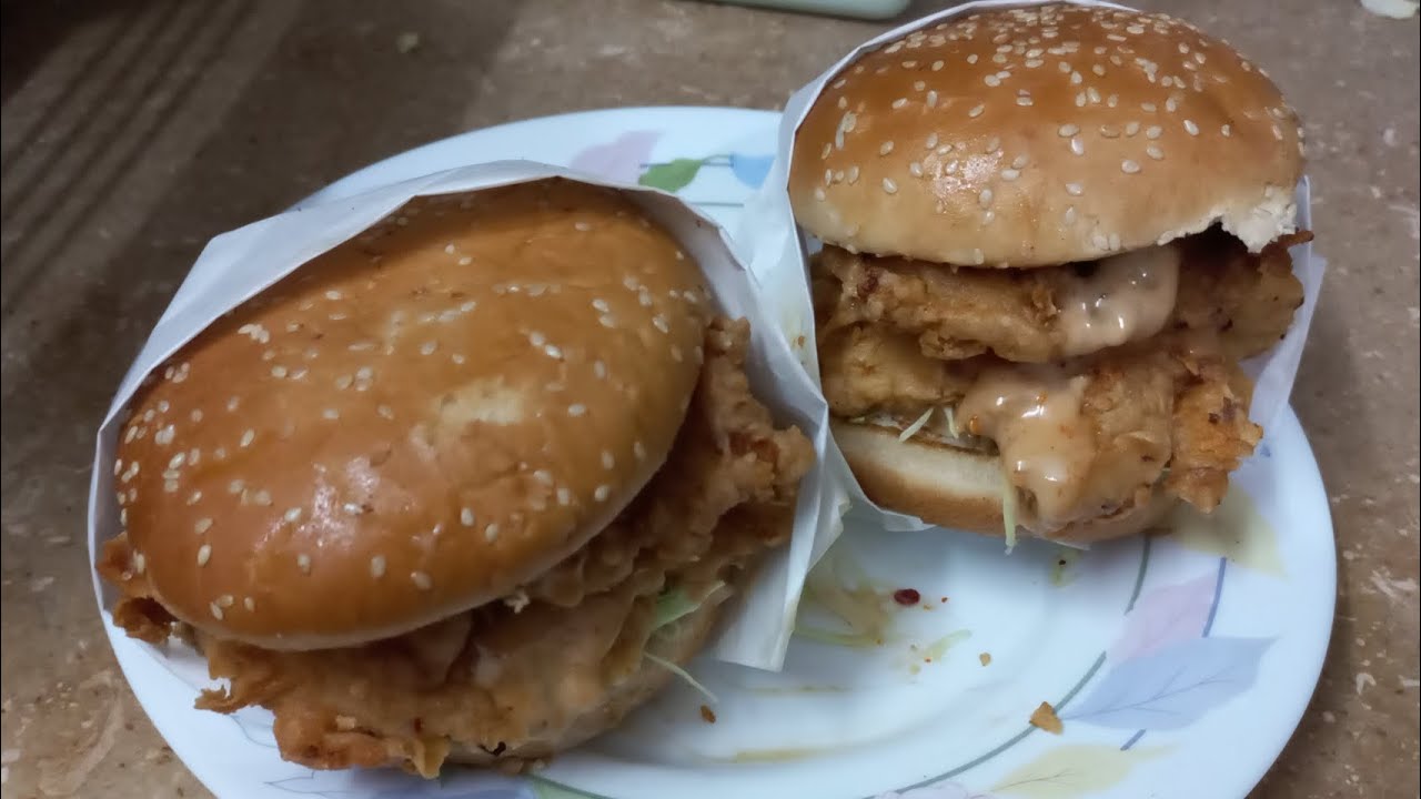 how to make Zinger Burger recipe | burger recipe #burger - YouTube