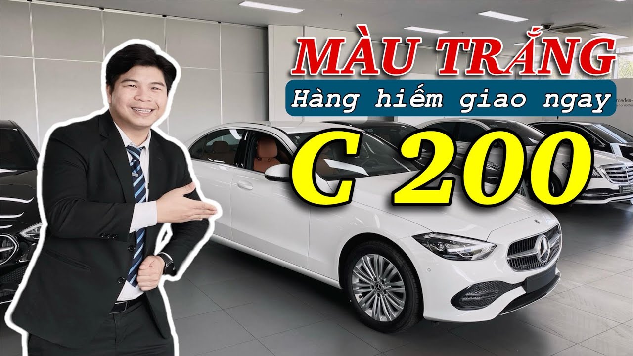 Mercedes C200 2024 Màu Trắng, Xe Có Sẵn Giao Ngay | Hoan Channel - YouTube