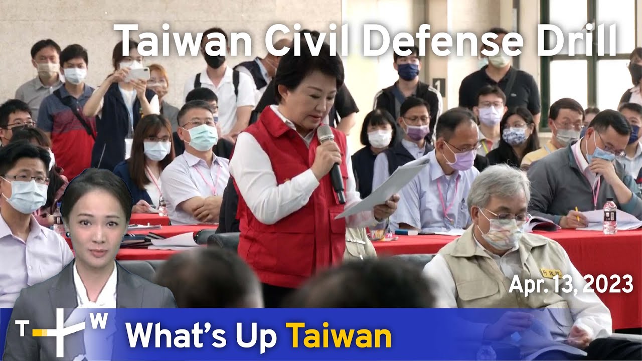 Taiwan Civil Defense Drill, News at 14:00, April 13, 2023 | TaiwanPlus ...