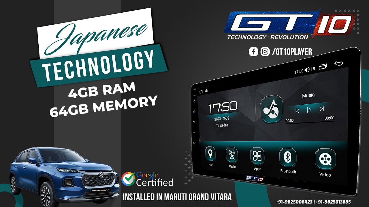 GT 10 Car Android Player installed in Grand vitara NEw Japanese ...