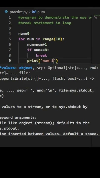 Break Statement In The Loop Python Pythonprogramming Pythonforbeginners Pythoncode Youtube