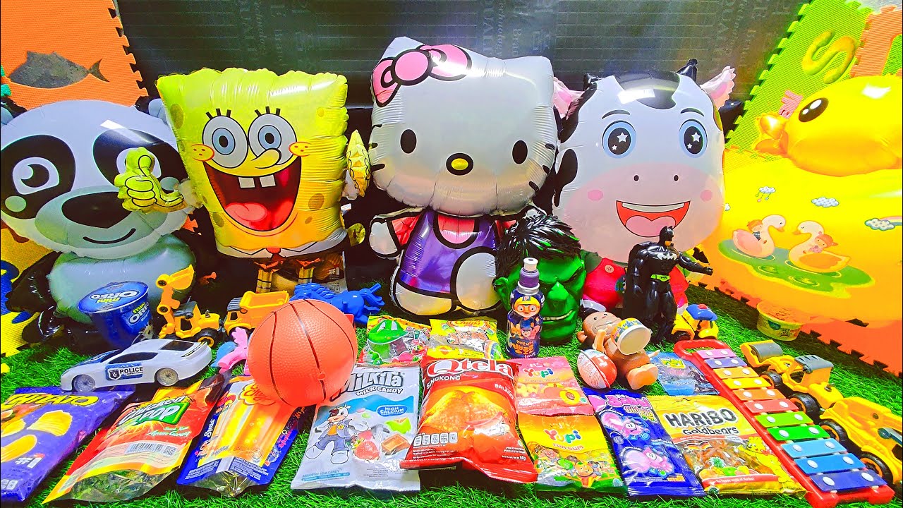 Permen yupi, es krim, coklat hello Kitty, truck, Dinosaurus, pororo ...