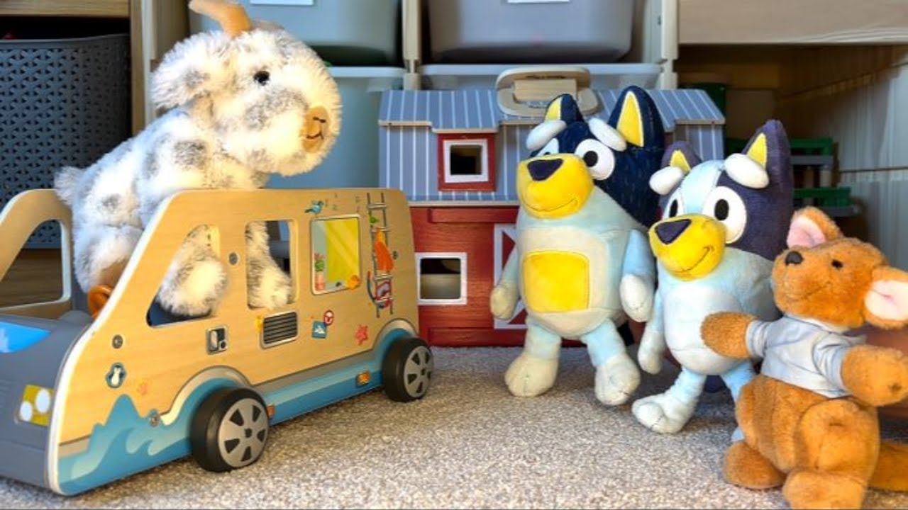 Bluey and Roo's Wild Farm Day | A Goat in Dad’s Car?! - YouTube