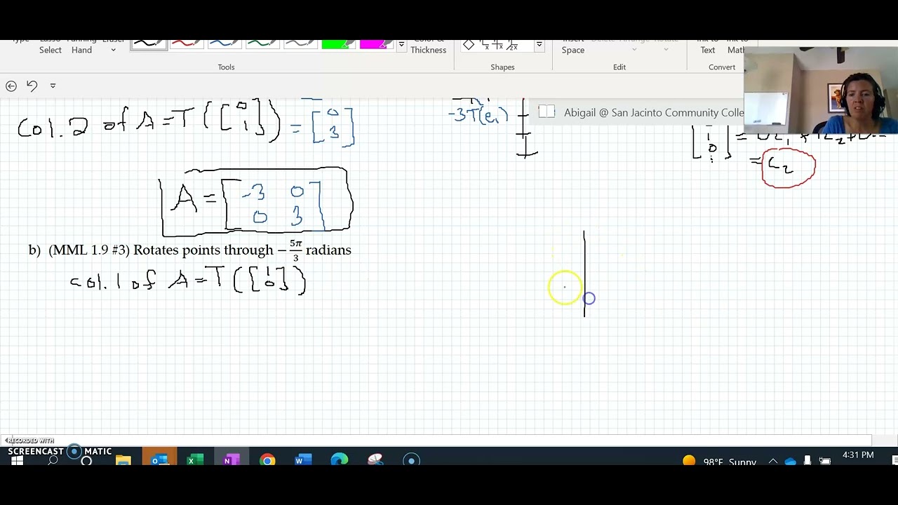 Finding the standard matrix for transformation - YouTube