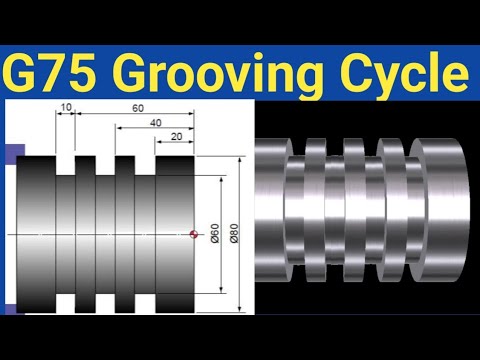 G75 Grooving Cycle || Multiple Grooving Cycle || CNC Simulater App || # ...