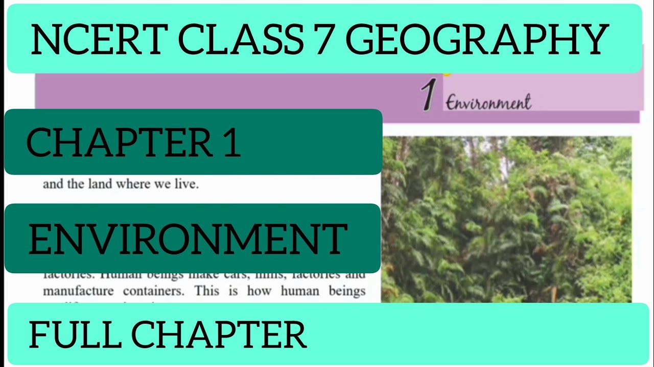 Environment- Chapter 1 Class 7 NCERT Geography | Explanation in हिन्दी ...
