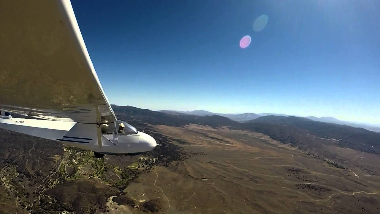 Soaring with Schweizer SGS 2-33 over Warner Springs California, GoPro ...