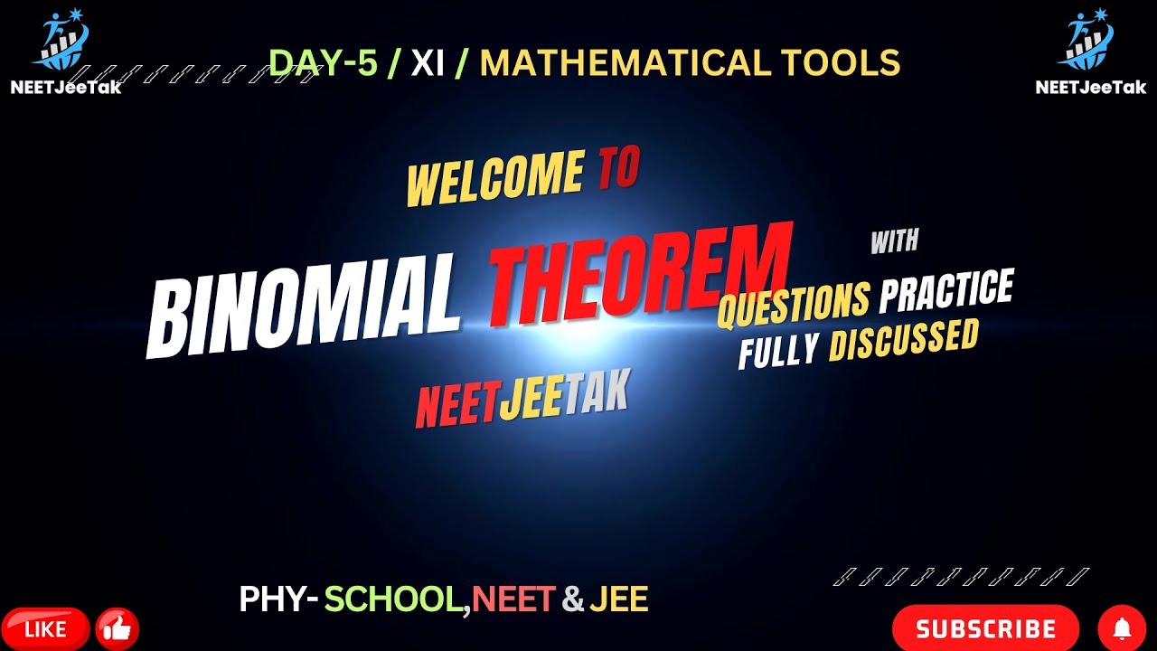 Binomial theorem With questions Practice for Physics in Mathematical ...