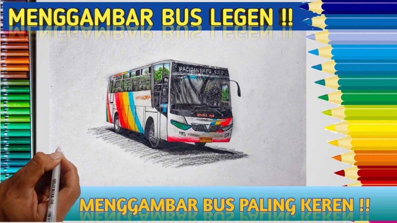 Cara Menggambar BUS Legend paling REALISTIS || Step by Step menggambar ...