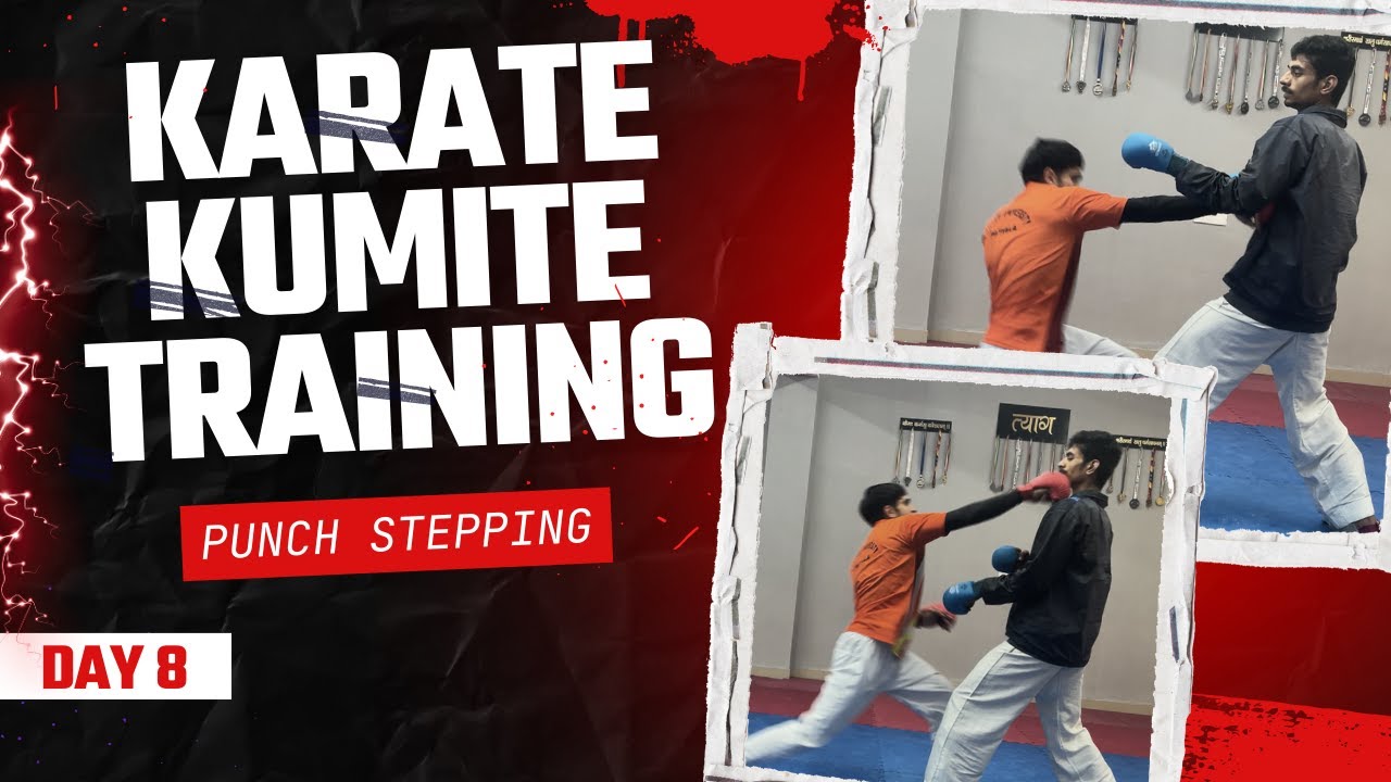 Day 8 - Karate Kumite Training | Punch Stepping - YouTube