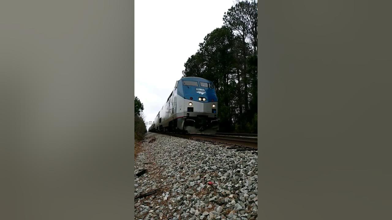 Amtrak Silver Star train PO92-30 approaches Raleigh NC at Ole Time Barbecue 1/30/23 - YouTube