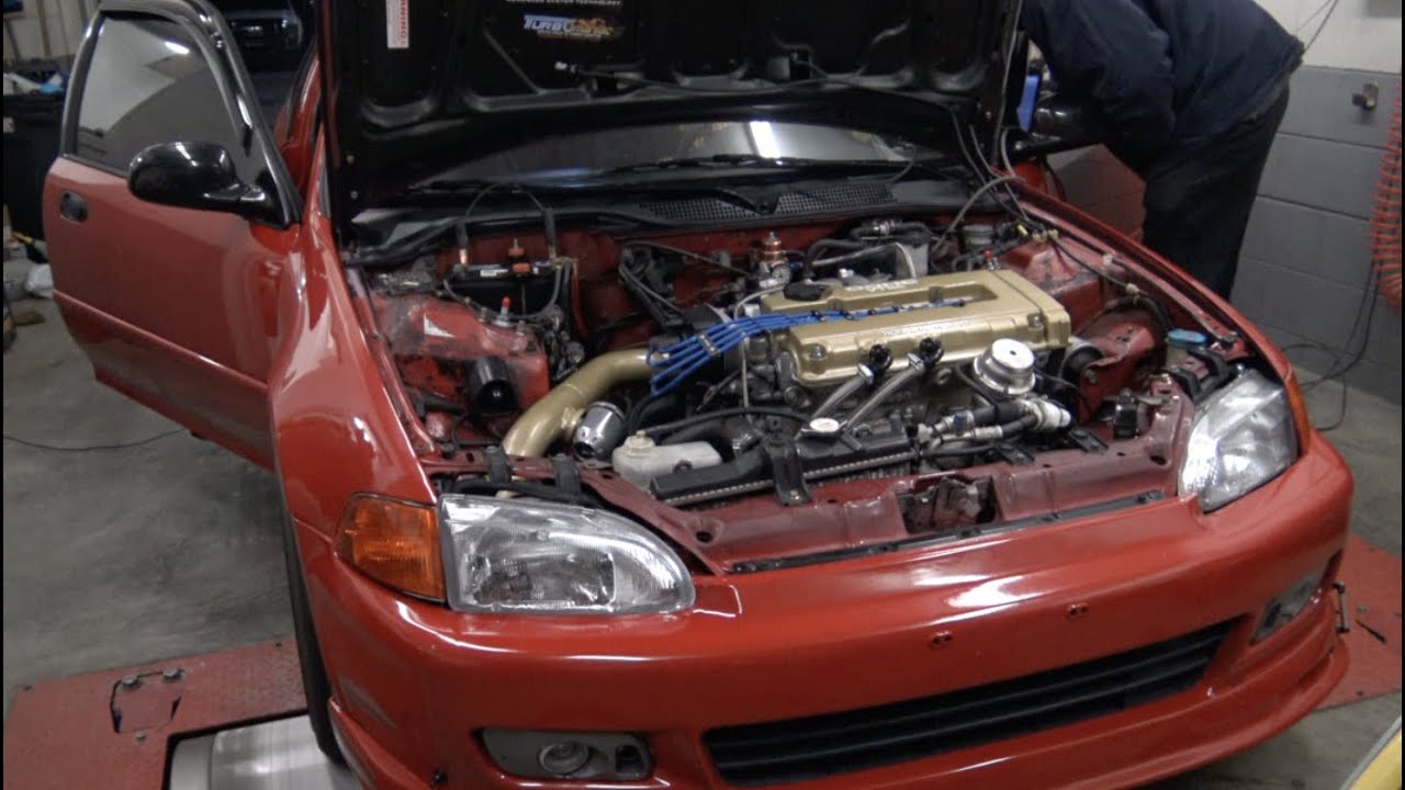 B18C1 Turbo Attempts 500 HP - YouTube
