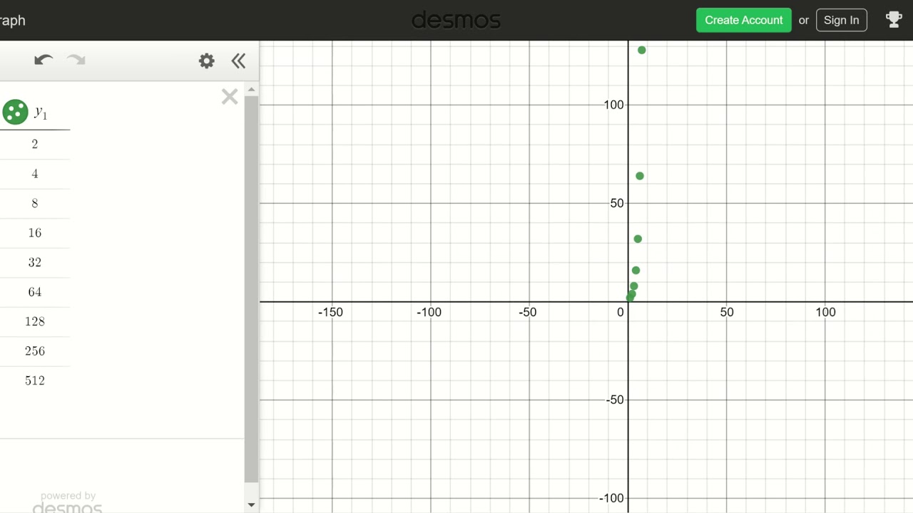 Desmos | Exponential Regression - YouTube